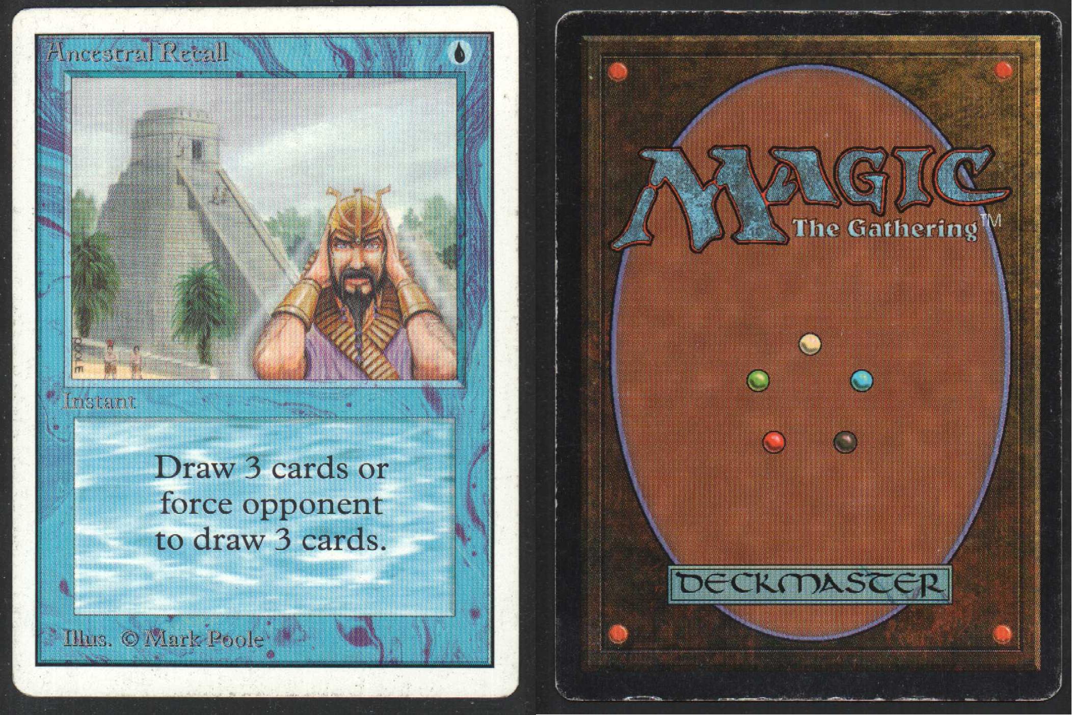 1 Ancestral Recall (#39) Unlimited Blue P9 Power9 MtG Magic Rare Card ...