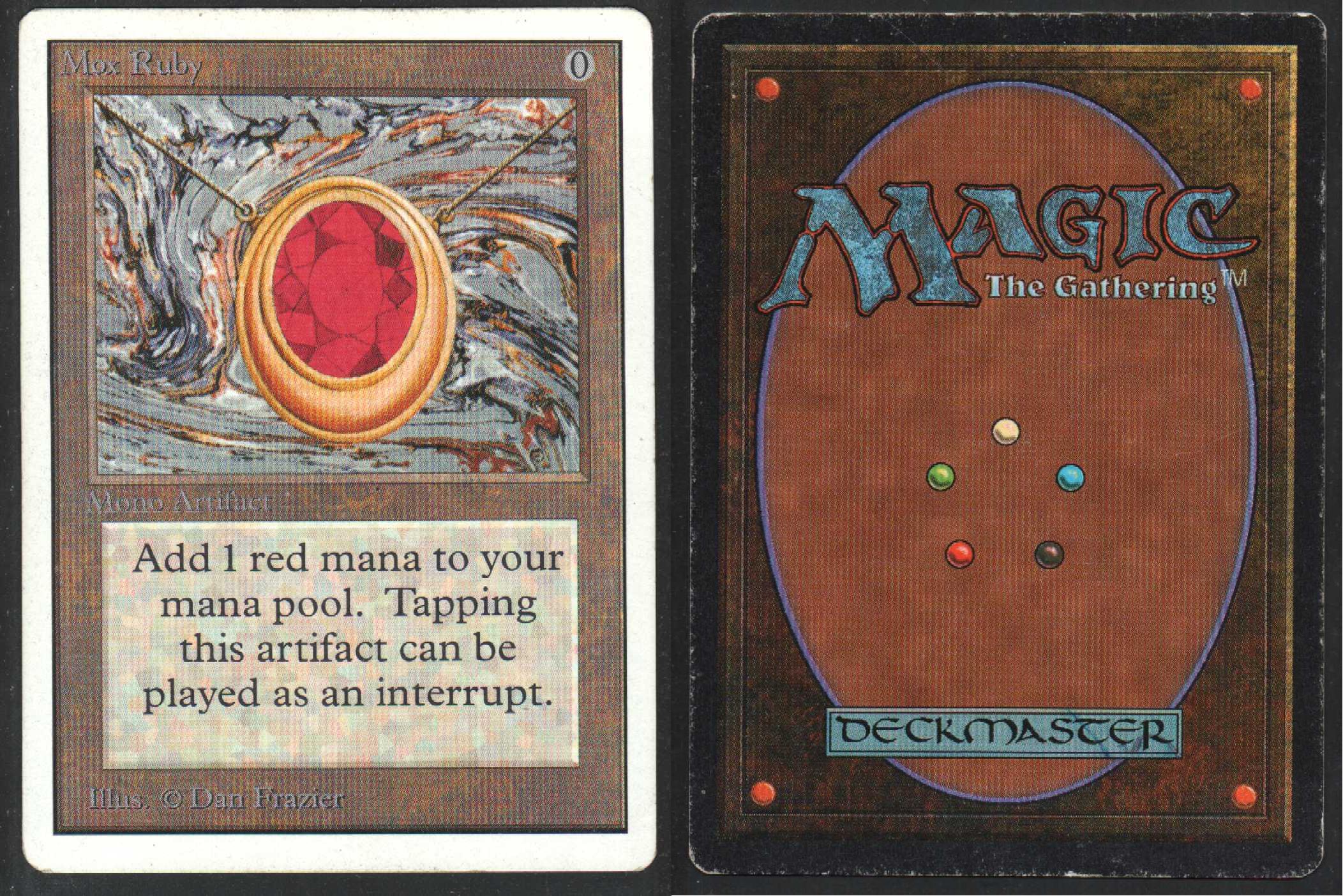 1 Mox Ruby (#40) - Unlimited MtG Magic Artifact Rare PowerNine Power9 ...